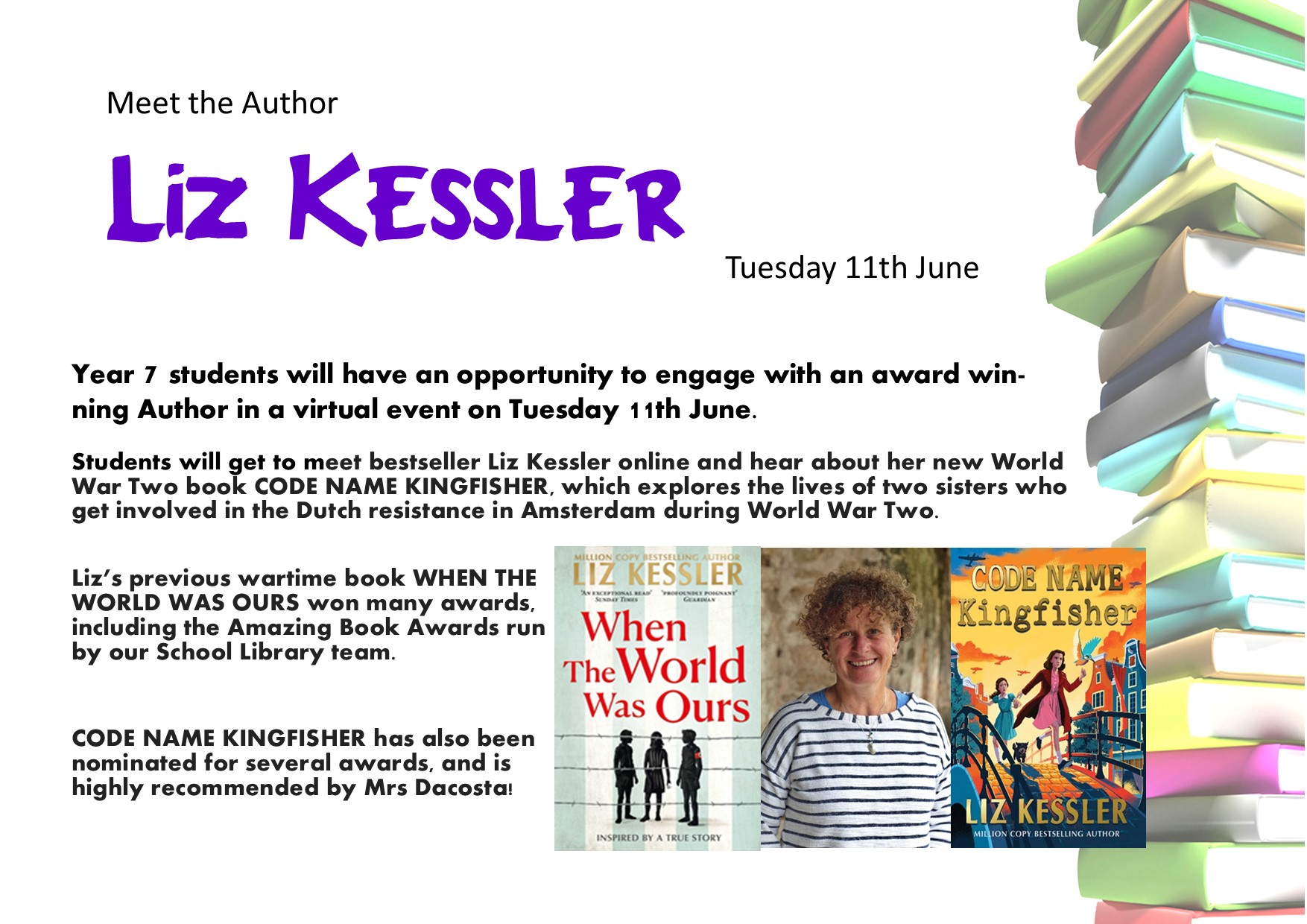 Meet the Author - Liz Kessler - Durrington High School
